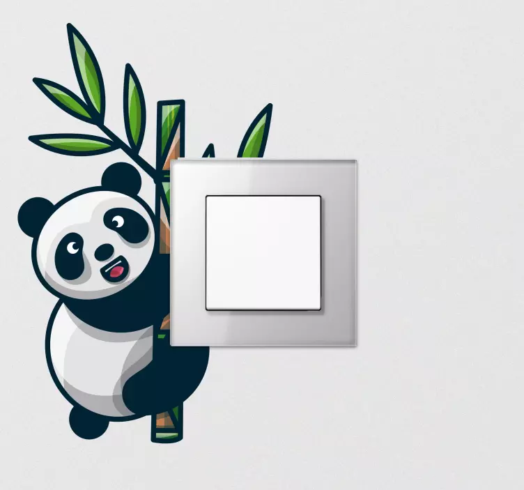 Light switch sticker playful panda design