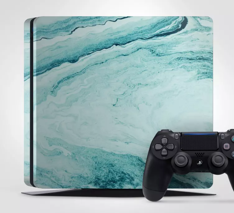 Ps4 skin aqua marble print