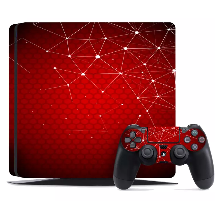 Ps4 skin red honeycomb pattern