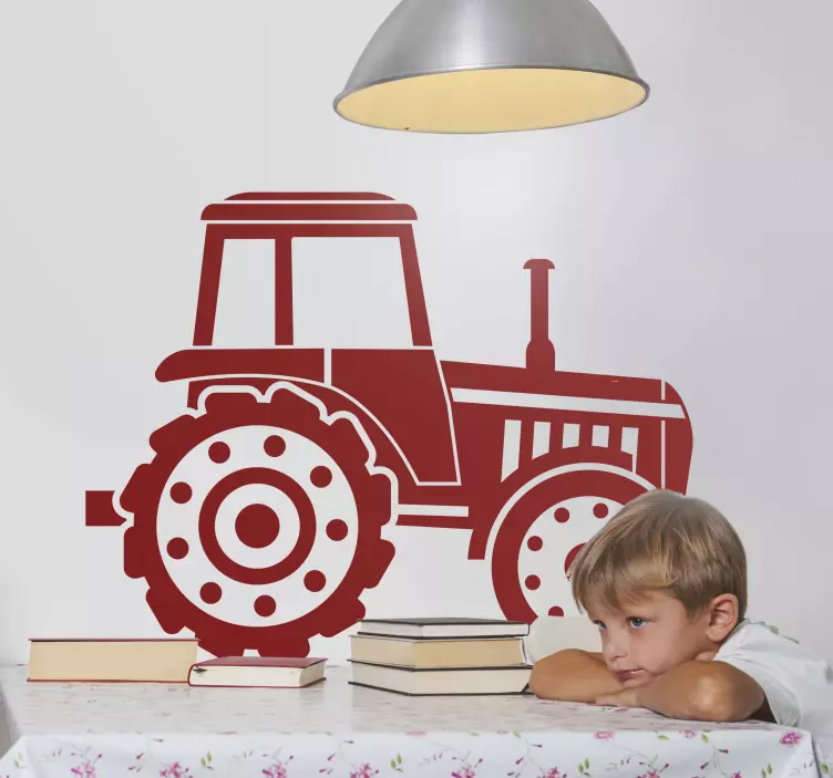 Truck decal tractor silhouette design