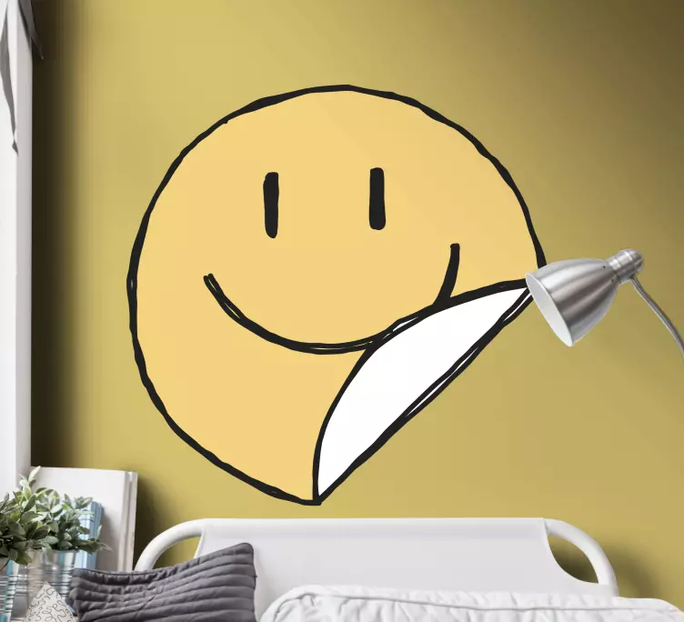 Wall border sticker smiling face design